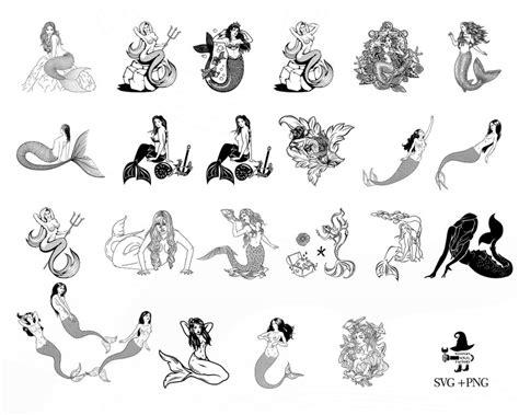 Mermaid Collection Mermaid Svg Sexy Mermaid Mermaid Silhouette Mermaid Princess Mermaid