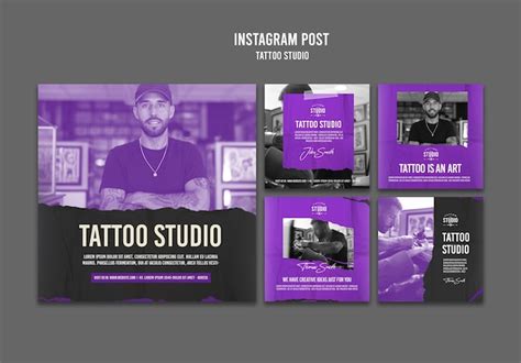 Modelo De Tatuagem De Design Plano Psd Grátis