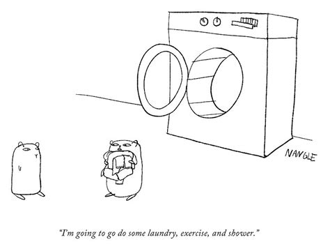 Laundry Exercise And Shower By Jared Nangle