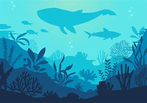 Underwater Infographics Vector Image On Vectorstock Ocean Mural