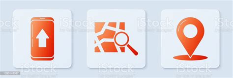 設置摺疊地圖與位置標記 城市地圖導航的資訊圖和地圖圖針白色方形按鈕向量向量圖形及更多互聯網圖片 互聯網 人類居住地 位置描述 Istock