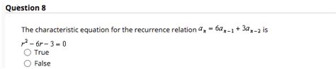 solved question 1 the solution of the recurrence relation