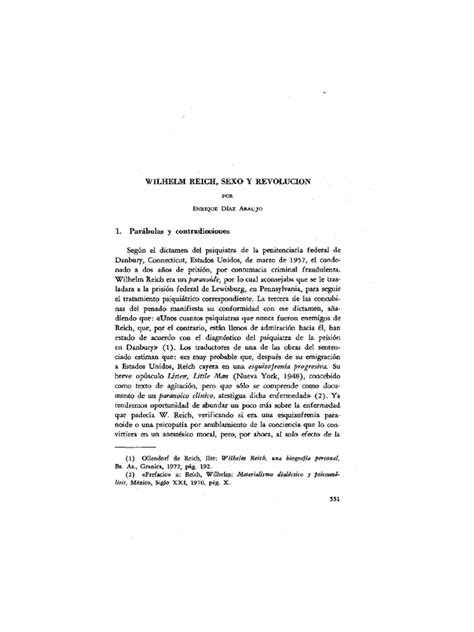 Wilhelm Reich Sexo Y Revolución Pdf Wilhelm Reich Sigmund Freud