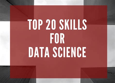 Top 20 Skills And Keywords For Data Science By Rashi Desai Tds