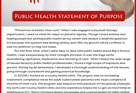 How To Write Public Health Statement Of Purpose Sample