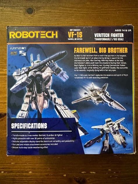 Robotech 1 100 Scale Vf 1s Veritech Fighter Roy Fokker Action Figure