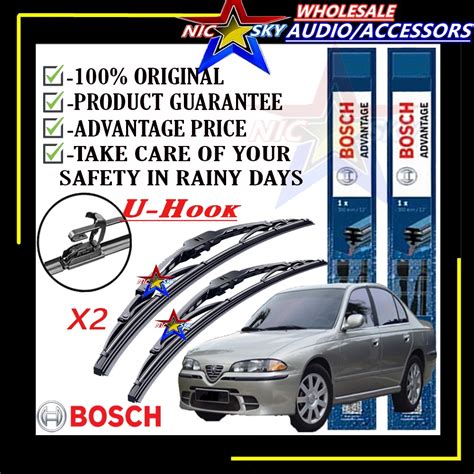 ORIGINAL Bosch Advantage 1 Pasang Wiper For Kereta Proton Perdana