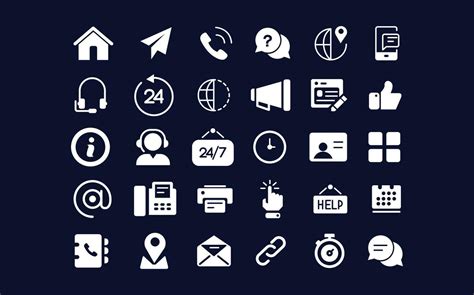 Flat Symbols User Interface Icons Collection Website Elements And