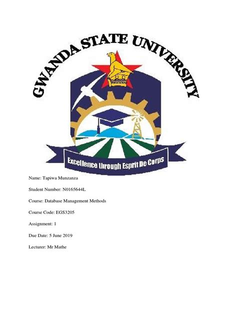 My Assignment Pdf Relational Model Table Database