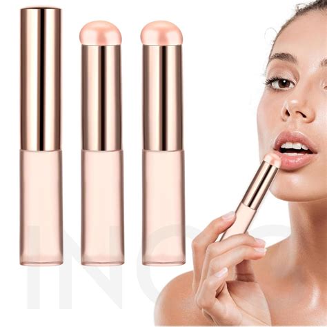 Inog 2pcs Silicone Lipbrush Lipapplicator With Cap Elastic Silicone