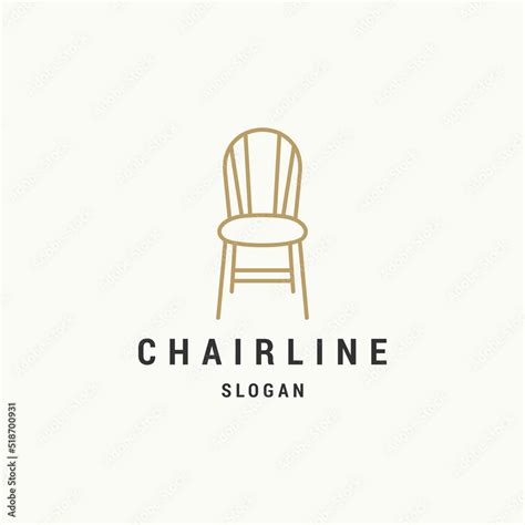 Chair Logo Icon Design Template Vector Illustration Stock Vector