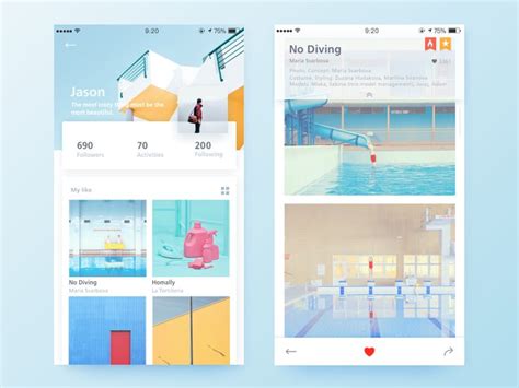 ui design concept designer social page ui design web app design