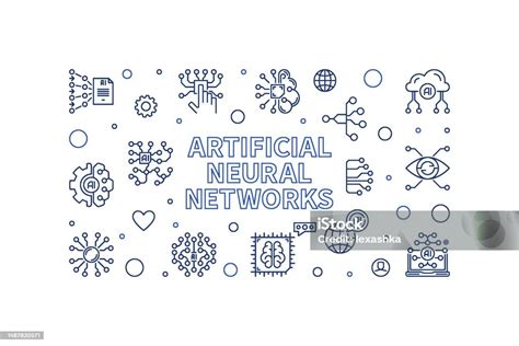 Artificial Neural Networks Line Horizontal Minimal Banner Vector Ai