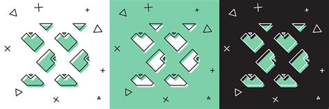 白と緑黒の背景に分離されたデータ ストリーム アイコンを設定しますベクトル つながりのベクターアート素材や画像を多数ご用意 つながり