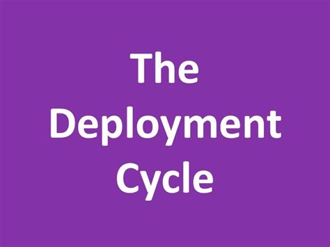 The Deployment Cycle