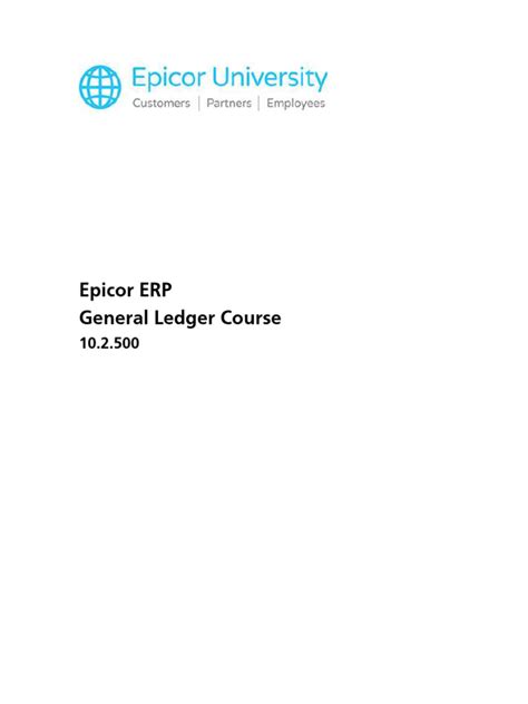 epicor erp general ledger course 10 2 50 download free pdf