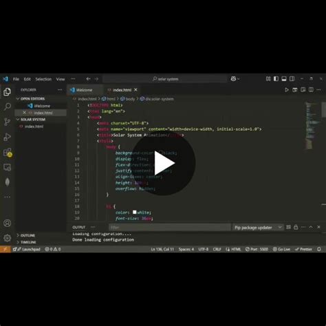 Webdevelopment Animation Html Css Solarsystem Coding Swathi Kumari