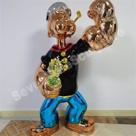 Popeye Sculpture Pop Art Fiberglass Statue Seventreesculpture