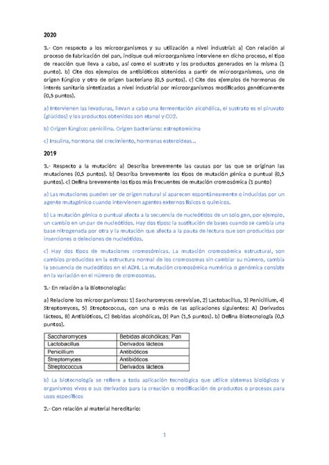 Genetica y biotecnología evau Con respecto a los microorganismos y su utilización a