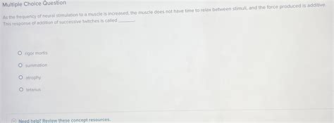 solved multiple choice questionas the frequency of neural
