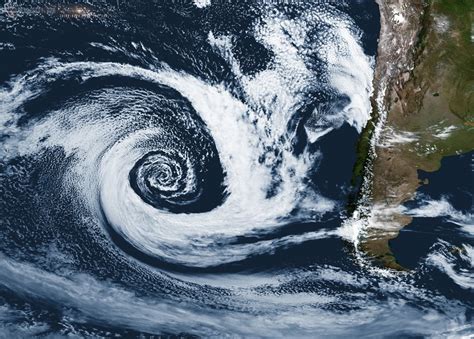 Big Cyclonic Circulation System Forming Off The Coast Of Chile In The