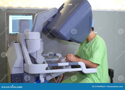 Robotic Surgery Medical Operation Involving Robot Medical Robot Stock
