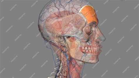 Premium Photo The Function Of Occipitofrontalis Muscle Is To Elevate
