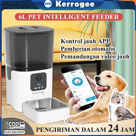Jual KODE D13F Free Gunting Kuku Papifeed Automatic Pet Feeder APP
