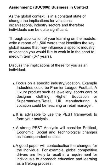 solved assignment buc006 business in context as the