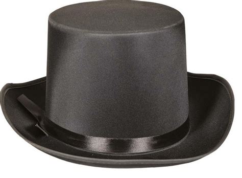 Chapeau Haut De Forme Satin Noir Mag Embal Fete