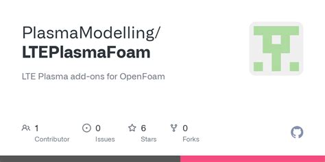 Github Plasmamodelling Lteplasmafoam Lte Plasma Add Ons For Openfoam