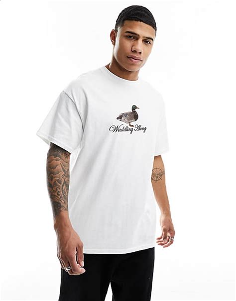 Asos Design Oversized T Shirt With Duck Front Print Asos