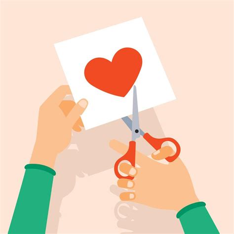 Drawing Of Cutting Paper With Scissors 13539525 Vector Art At Vecteezy
