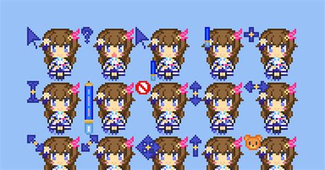 Tokino Sora Mouse Cursor Pixel Art ときのそらブライト衣装マウスカーソル Pixiv