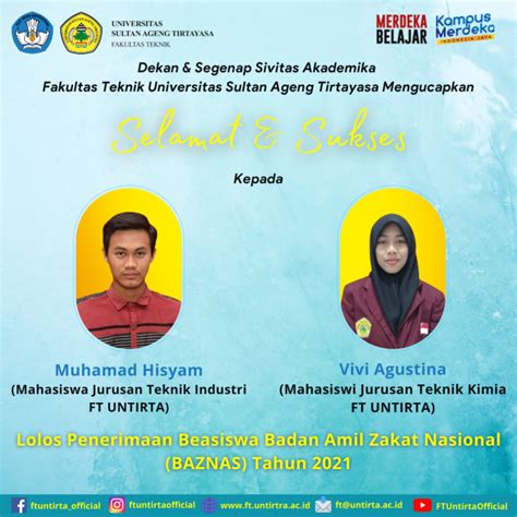 Selamat And Sukses Kepada Muhamad Hisyam Mahasiswa Jurusan Teknik