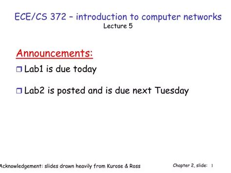 Ppt Ececs 372 Introduction To Computer Networks Lecture 5