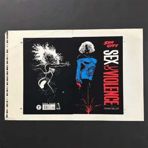 Frank Miller Sin City Sex And Violence Rare Printer Cover Proof Untrimmed