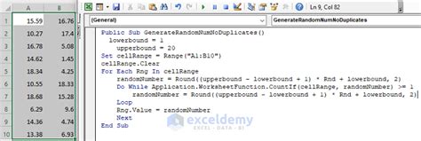 Excel VBA Random Number Generator With No Duplicates Examples
