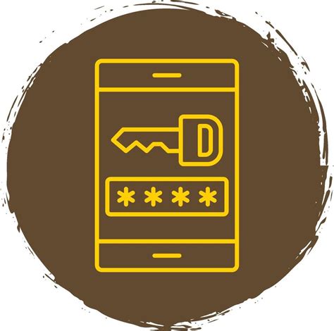 Password Line Circle Yellow Icon 39184762 Vector Art At Vecteezy