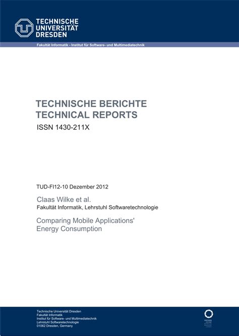 Pdf Comparing Mobile Applications Energy Consumption