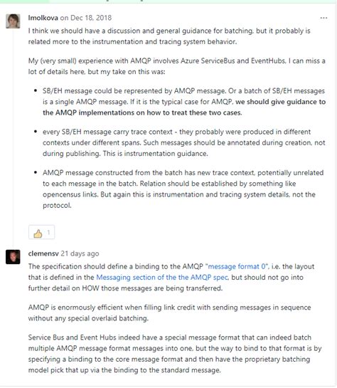 Batching Section Do We Need It · Issue 5 · W3ctrace Context Amqp