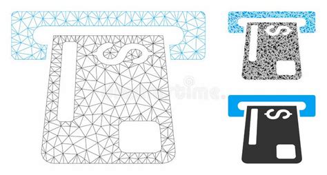 Payment Terminal Vector Mesh Carcass Model And Triangle Mosaic Icon Stock Vector Illustration