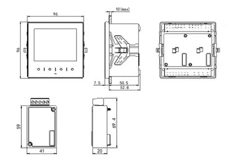 LCD Display Panel Mounted 8MB Memory AC Three Phase Power Meter WiFi Power Meter And