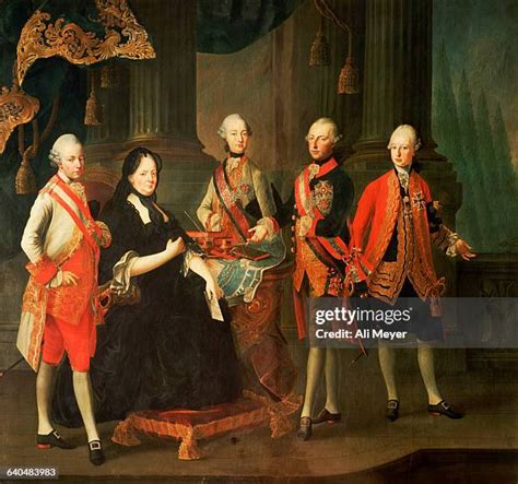 Empress Maria Theresa And Her Sons By Jl Maurice Photos And Premium