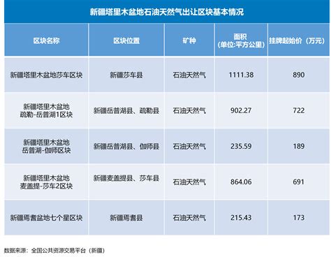 新疆塔里木盆地5个石油天然气探矿权挂牌出让