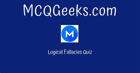 Logical Fallacies Quiz Solution