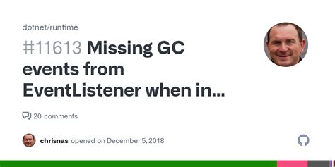 missing gc events from eventlistener when in server mode · issue 11613