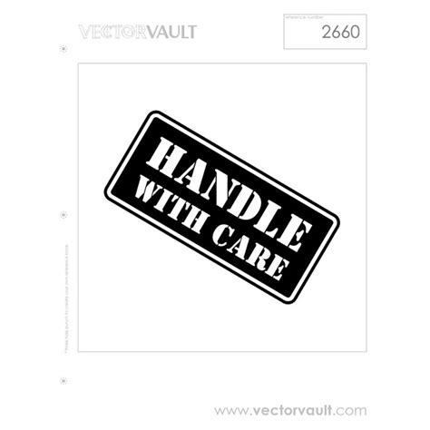 Handle With Care Signeps Royalty Free Stock Svg Vector