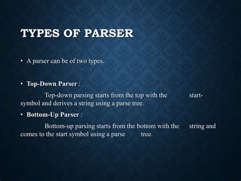 Parsing Automata Ppt