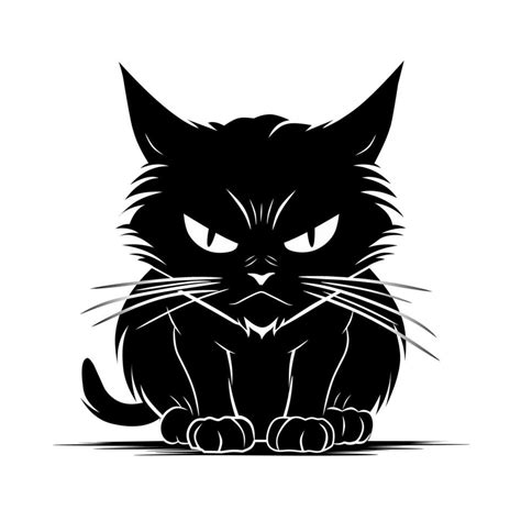 Angry Black Cat Vector Art Icons And Graphics For Free Download